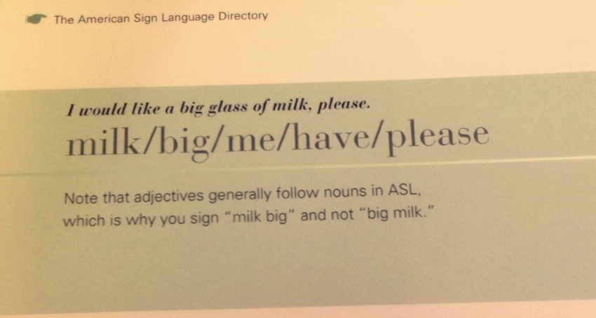 American Sign Language ASL Grammar